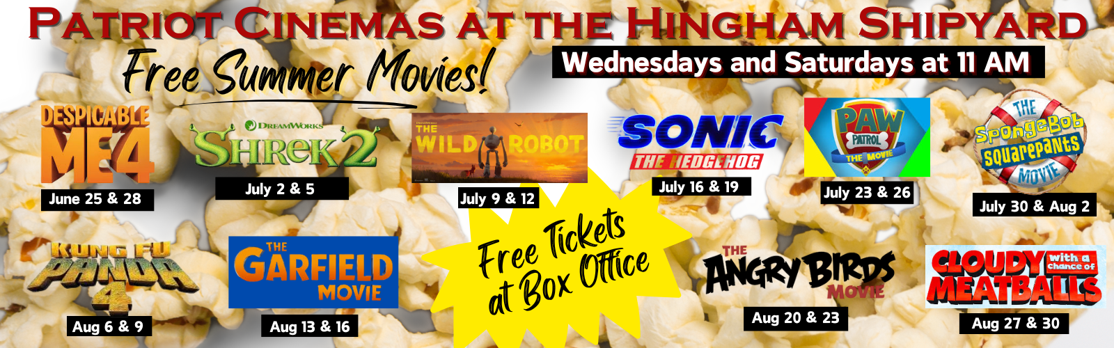 Free Summer Movies at Patriot Cinemas Hingham 2025 | Darleen Lannon ...