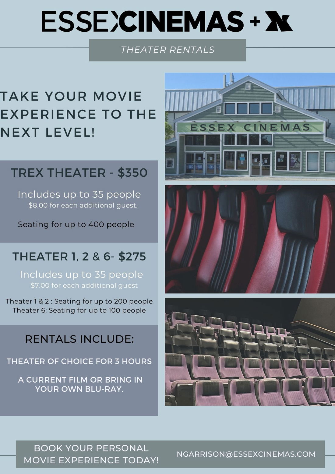 Essex Cinemas | Essex, Vt - Page > Theater Rentals