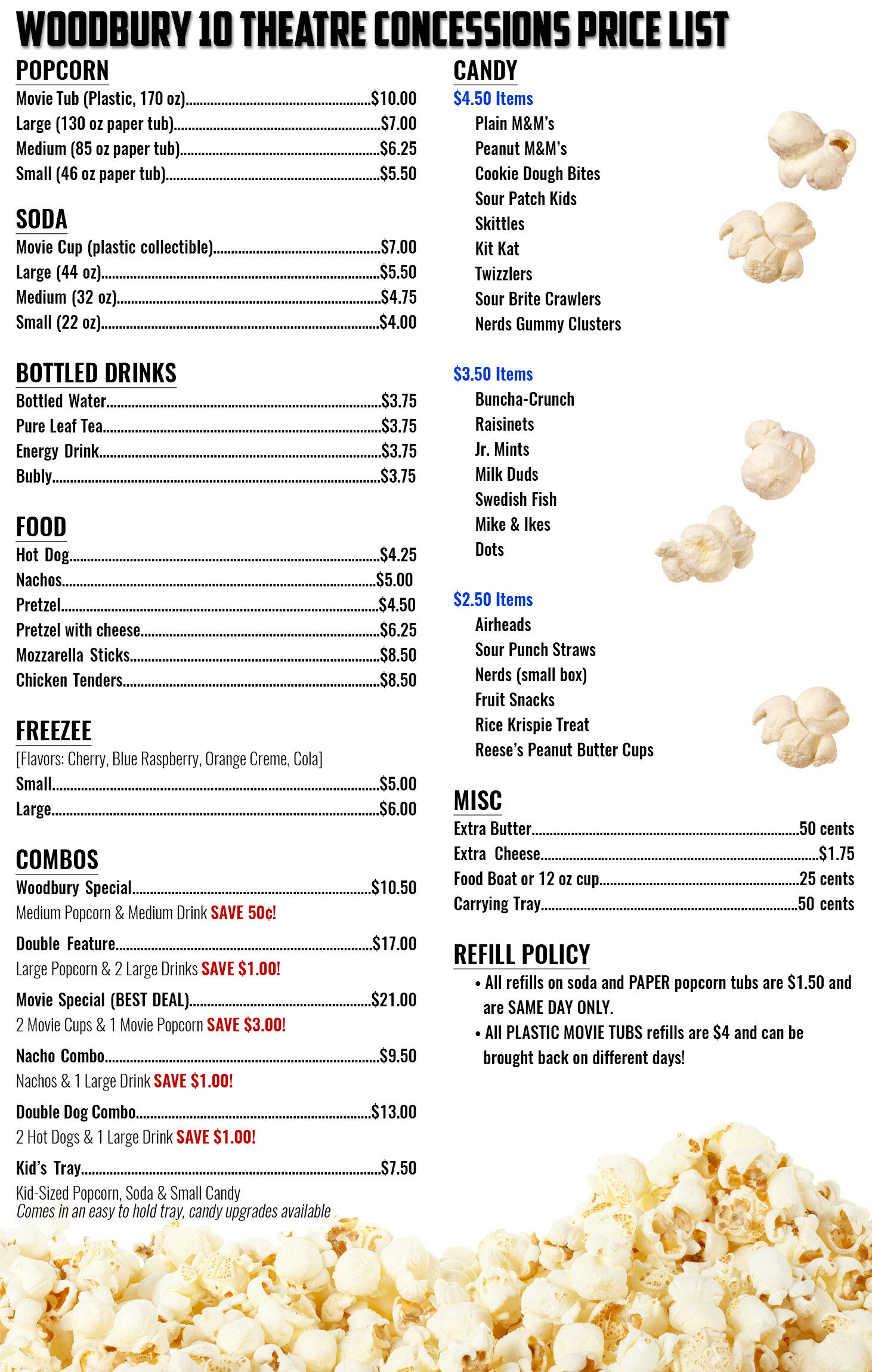 WOODBURY THEATRE | WOODBURY, MN - CONCESSIONS